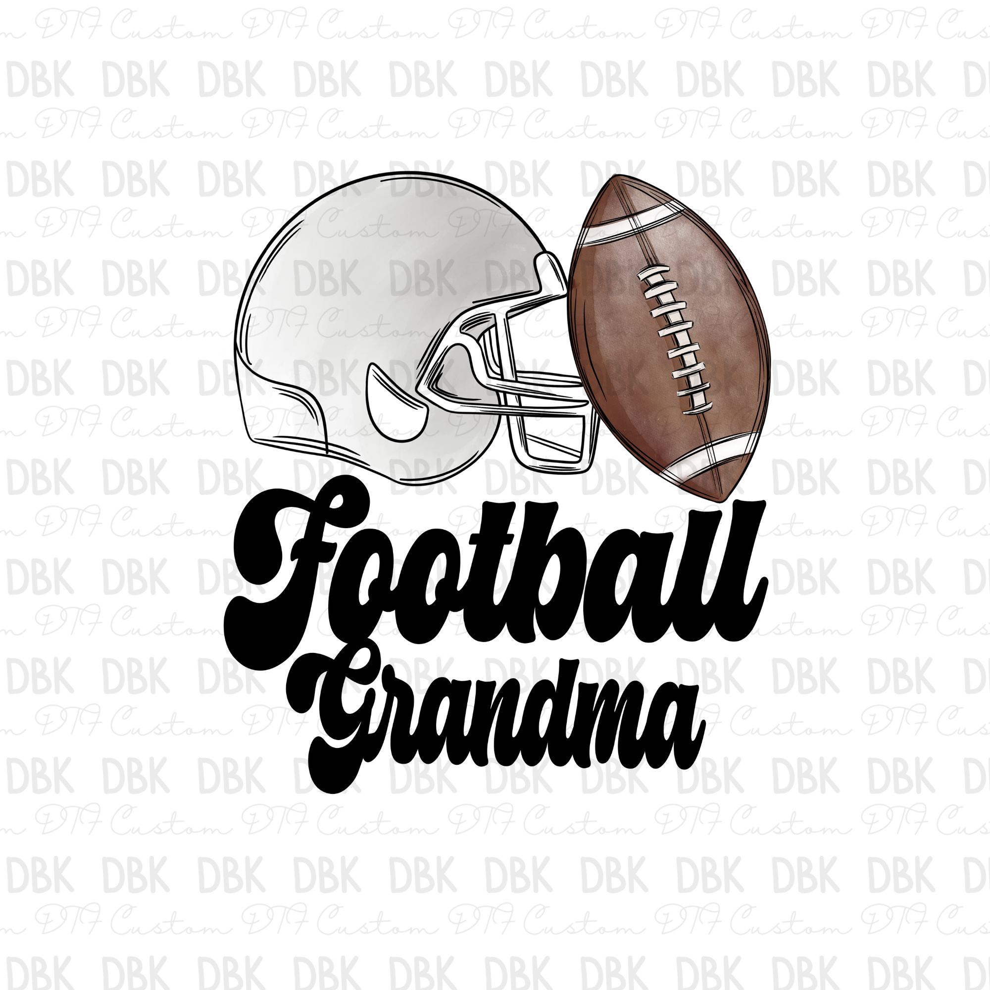 Football Grandma DTF transfer C101 – DBK-Custom Creations
