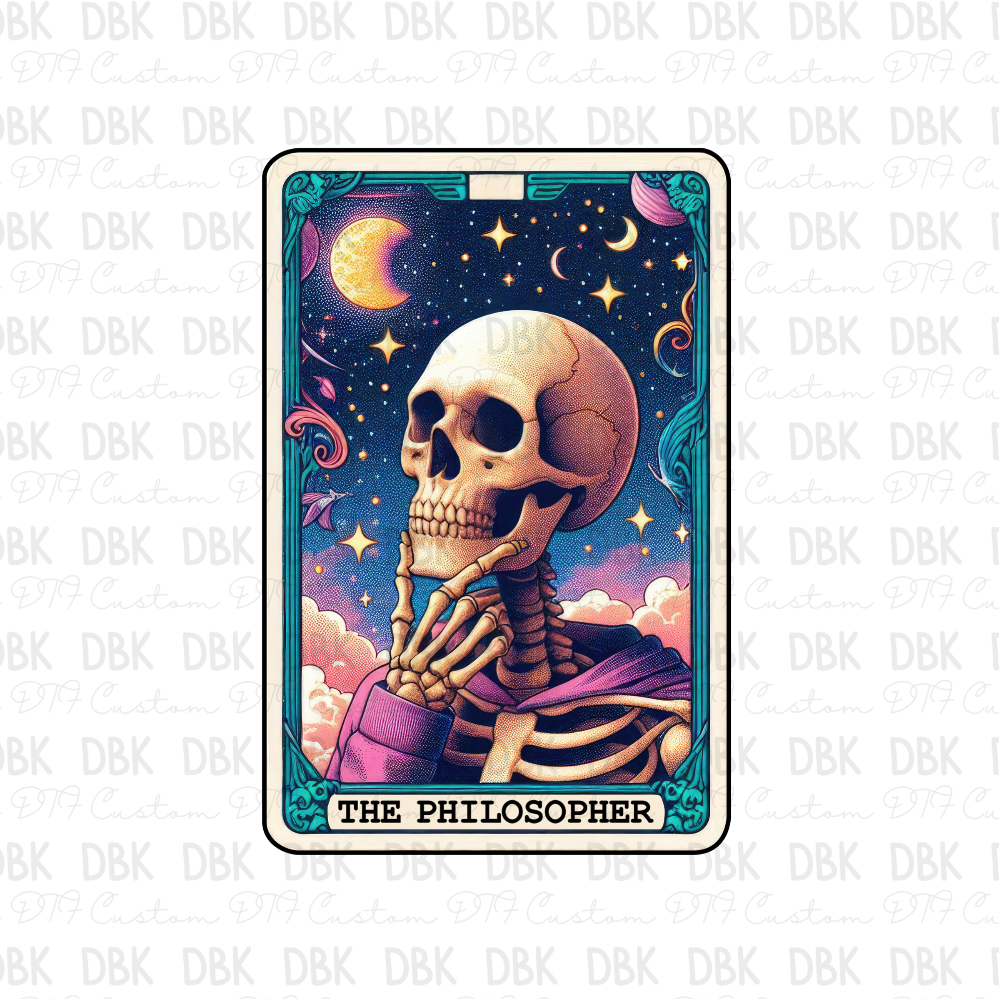 The philosopher tarot card DTF transfer – DBK-Custom Creations