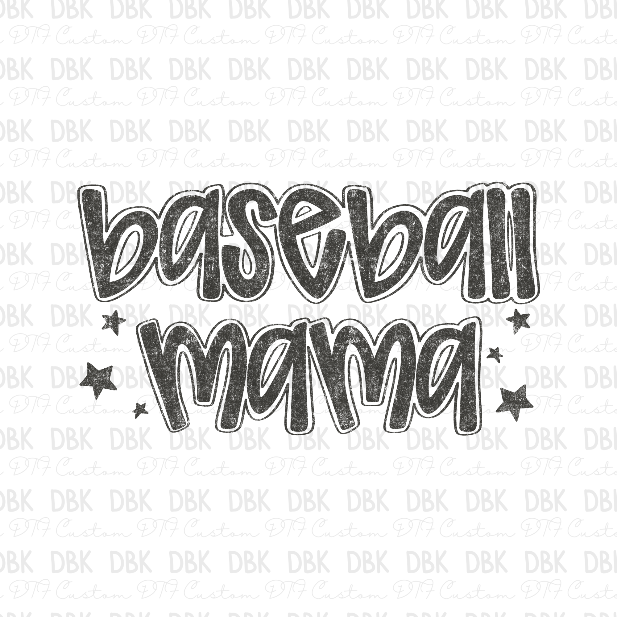 Baseball mama DTF Transfer GREY C213 – DBK-Custom Creations