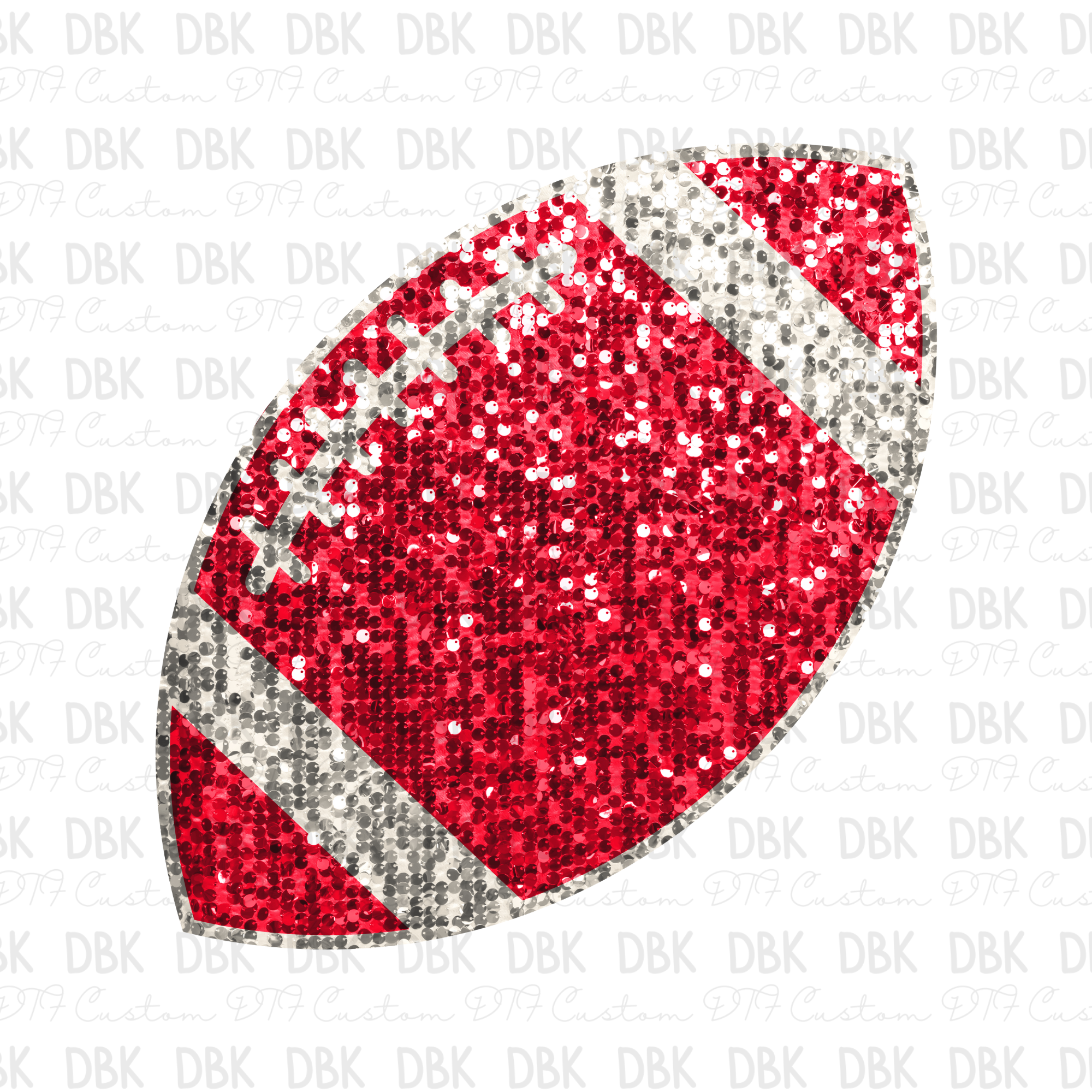 Football sparkle hot pink DTF Transfer C149 – DBK-Custom Creations