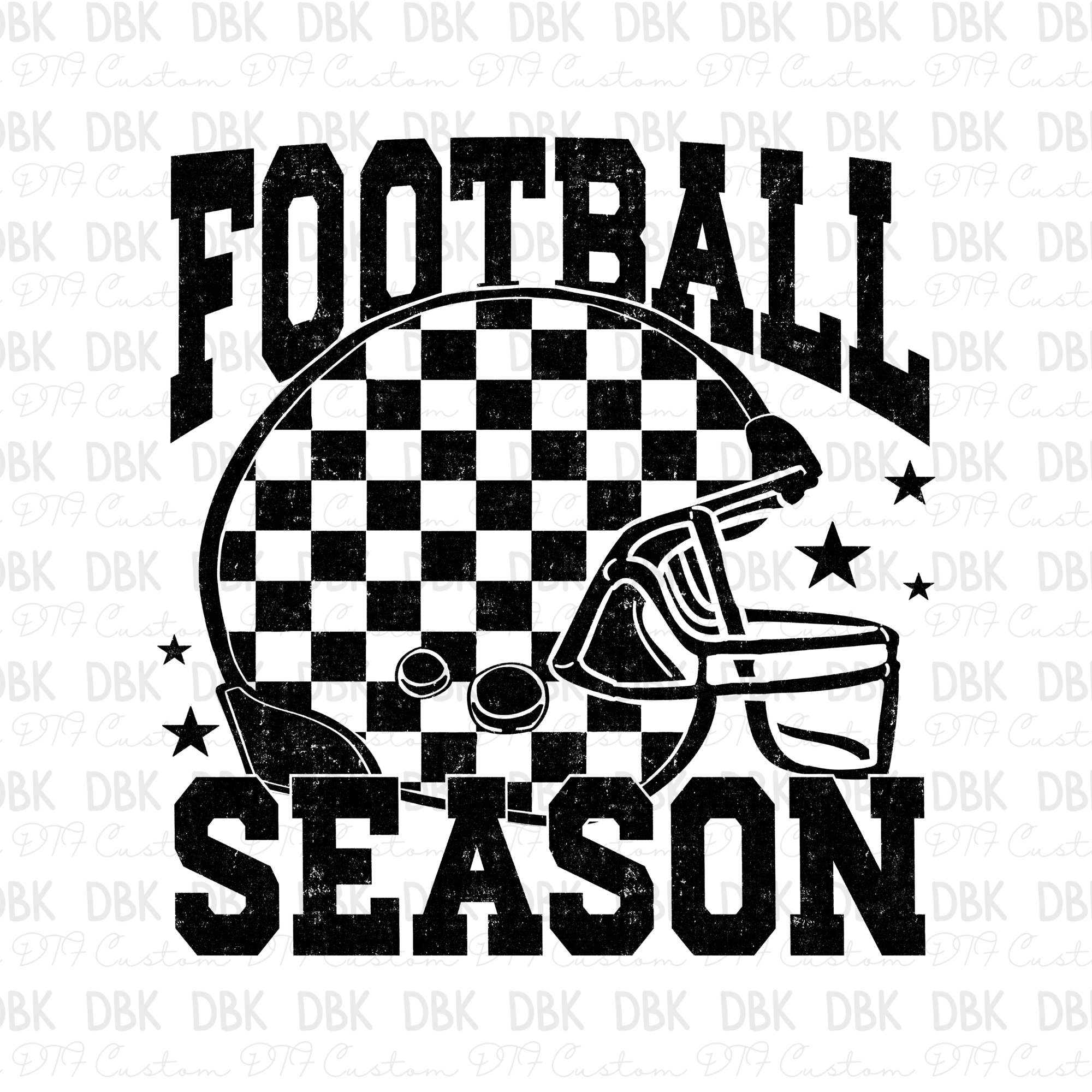 Football Season DTF Transfer BLACK – DBK-Custom Creations