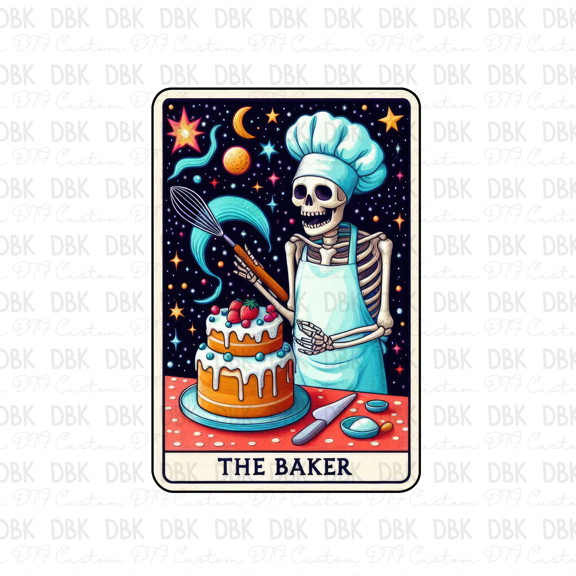 The baker tarot card DTF transfer – DBK-Custom Creations