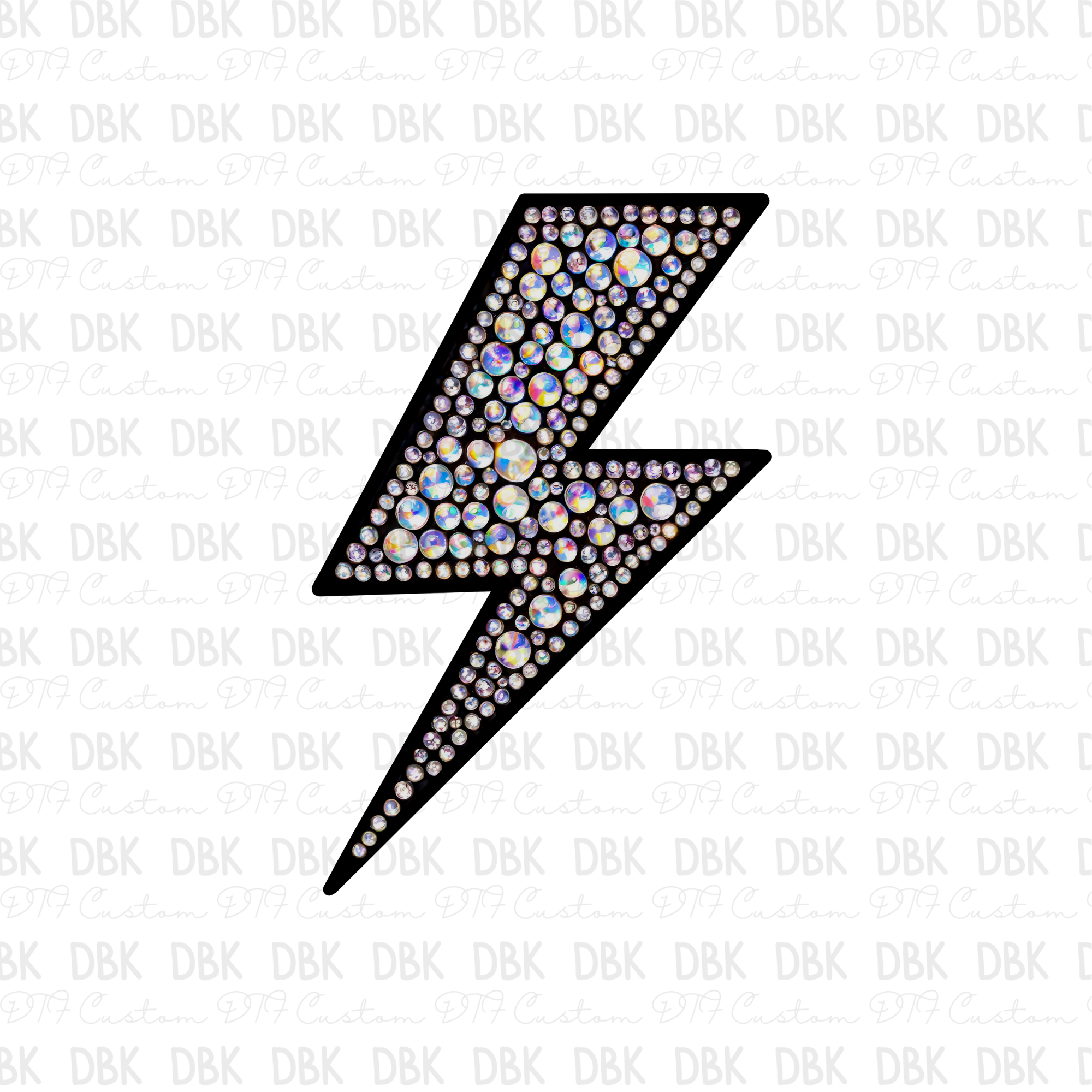 Rhinestone Bolt DTF transfer – DBK-Custom Creations