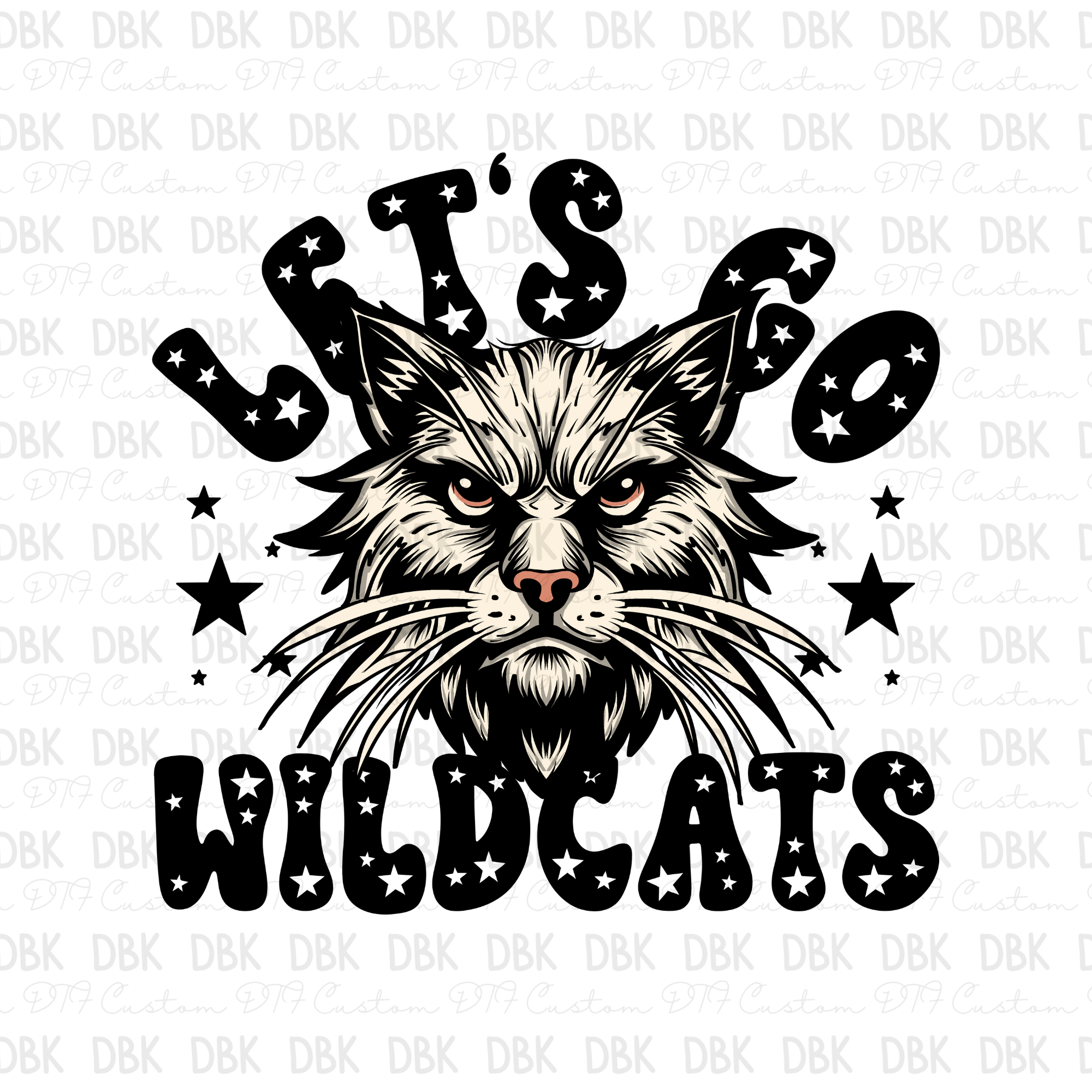 Let’s go Wildcats DTF Transfer M22 – DBK-Custom Creations